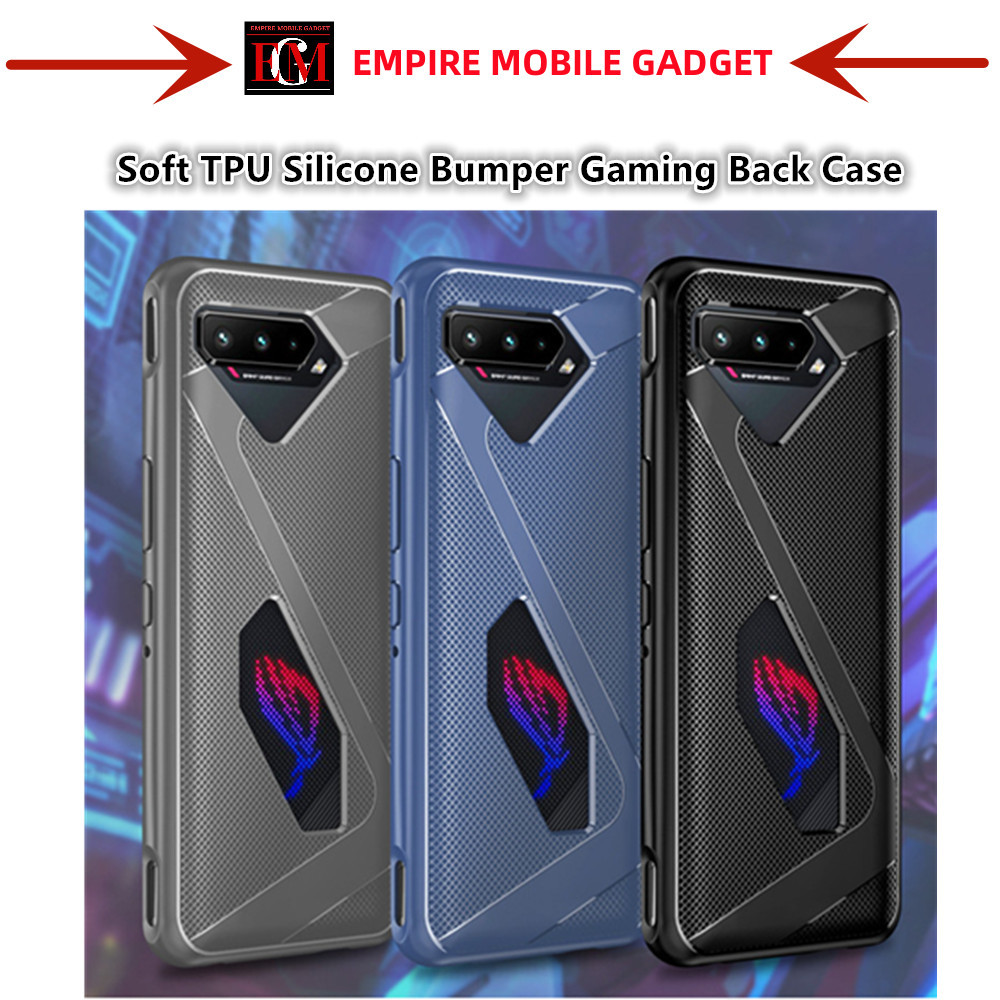 Asus ROG Phone 2 / ROG 5 / ROG 6 6D / ROG 7 / ROG 8 8PRO Soft TPU Silicone Bumper Gaming Back ...