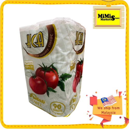KCA Tomato - Kitchen Towel 8 Rolls X 90 Sheets 100% Quality | Shopee ...