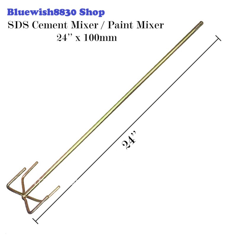 60cm x 100mm SDS Paint Mixer Heavy Duty Cement Mixer 24" x 100mm Cross ...