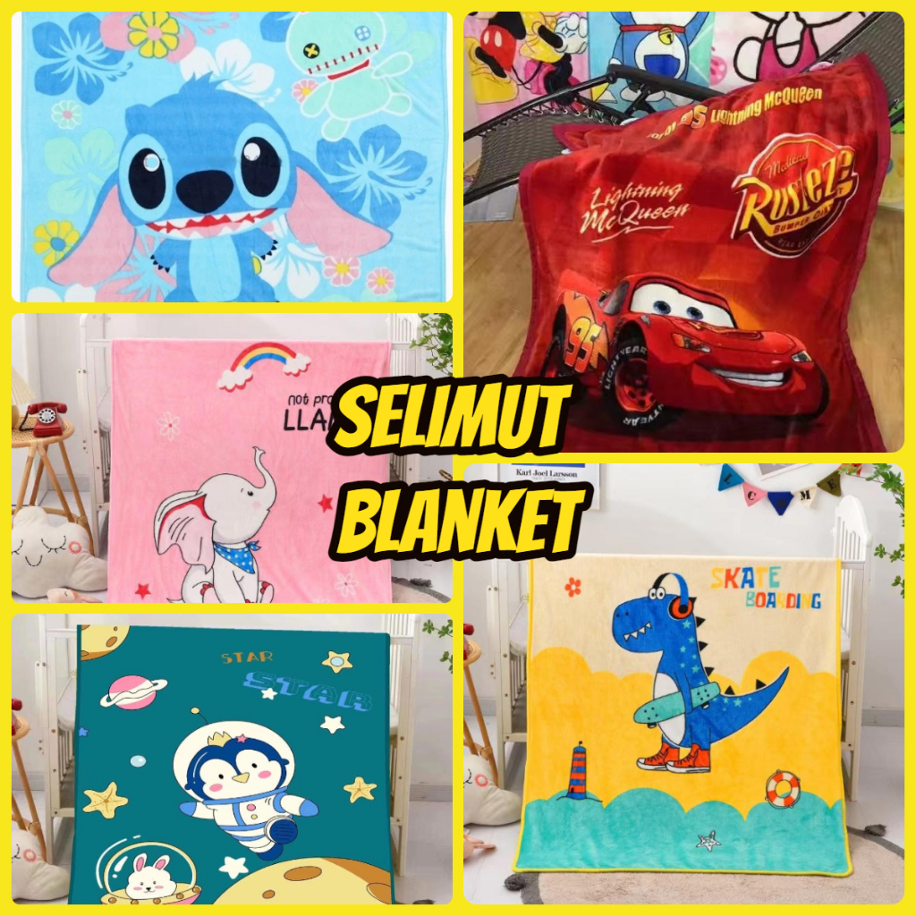 Selimut Kartun Budak Blanket Kids Baby Cartoon Little Pony Cars Unicorn ...