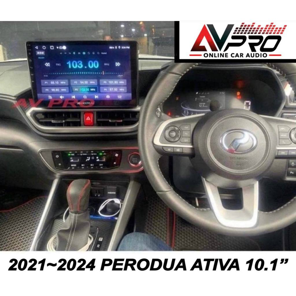 2021~2024 PERODUA ATIVA OEM 10.1" Android WiFi GPS USB MP4 Video Player ...