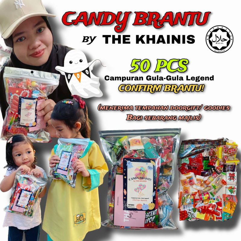 CANDY BRANTU by THE KHAINIS 50PCS (Campuran Gula-Gula LEGEND) | Shopee ...