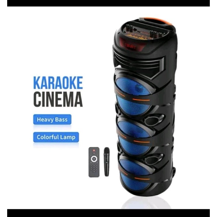 ZQS 8302/8301 SPEAKER KARAOKE/ BLUETOOTH USB /AUX Portable LED Rechargeable Bluetooth Bass ...