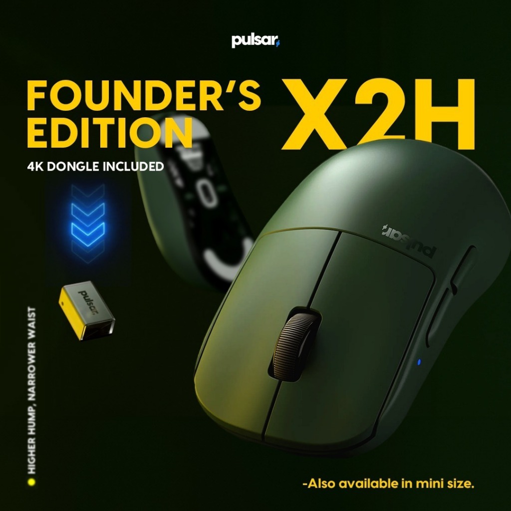 # Pulsar X2H [ Medium / Mini ] Wireless Gaming Mouse - Founder Edition ...