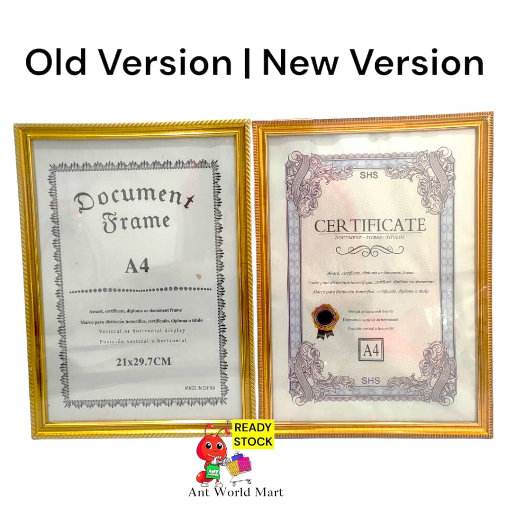 Ready Stock!!! Acrylic Frame Certificate Frame A4 Document Frame Hiasan ...