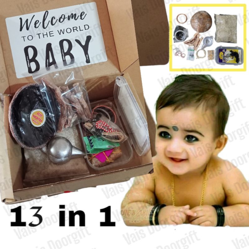 13 in 1 Indian Traditional Newborn Kit | Free Wishes Sticker | Shiyakai ...