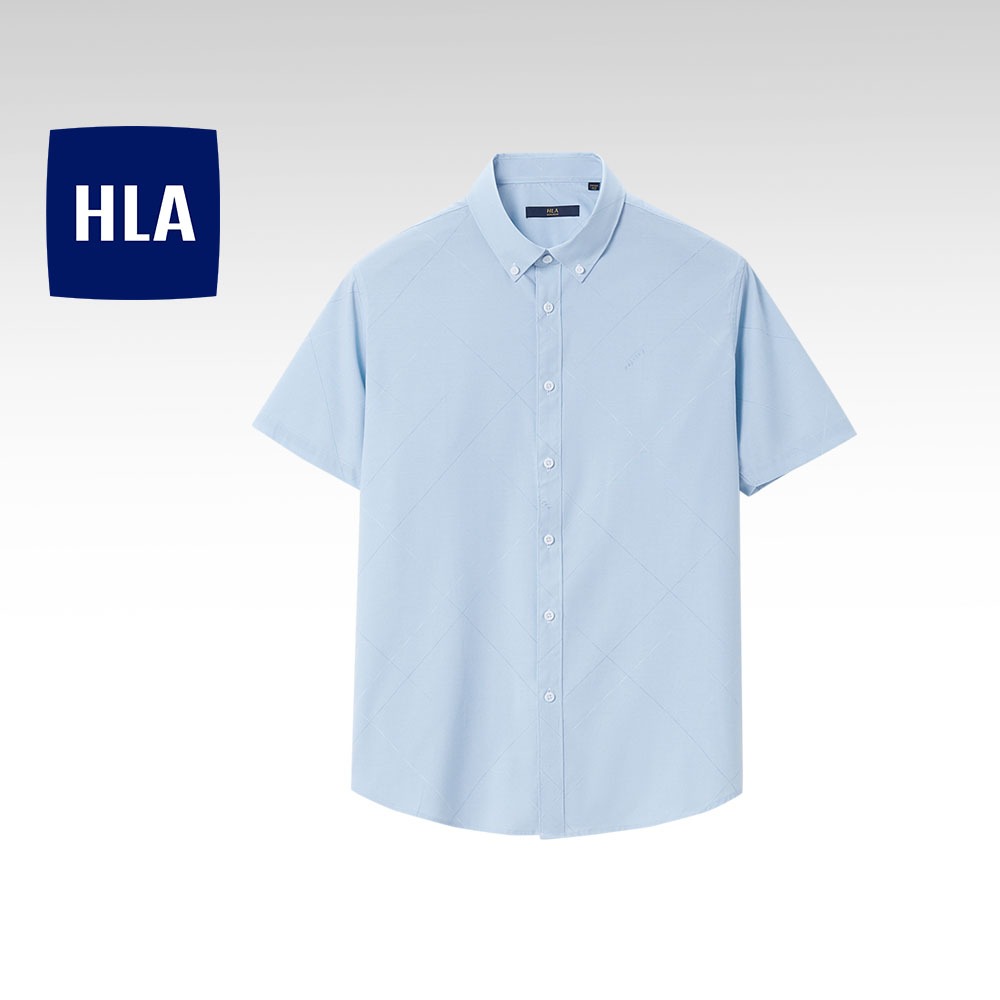 HLA Ice Silk Cool Feeling Cotton Short Sleeve Casual Shirt Men ...