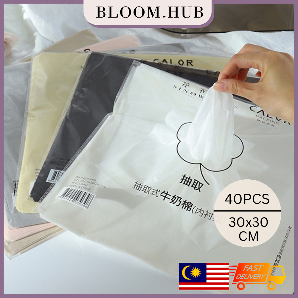 Bloom.hub 30cm x 30cm Milk Cotton Extractable Wrapper Bouquet Wrap ...