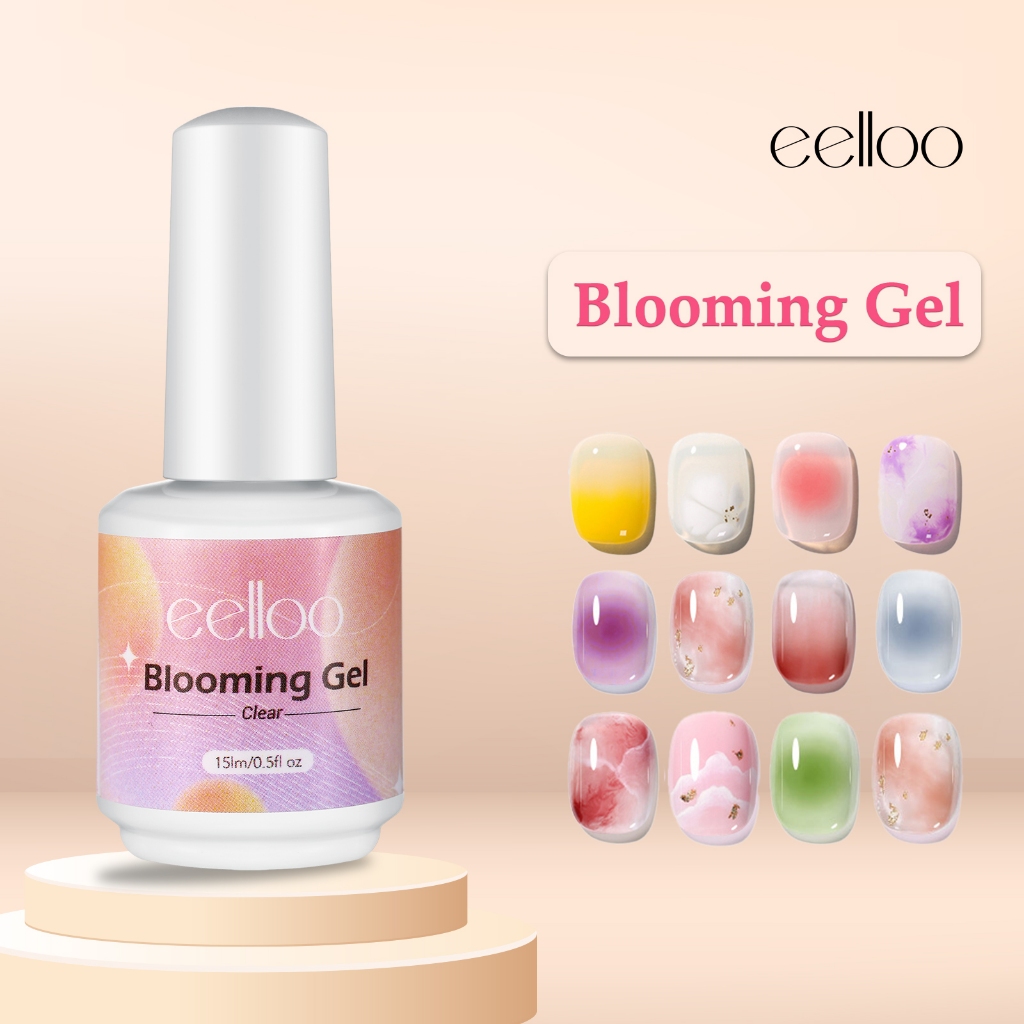Eelloo 15ml Clear Nail Blooming Gel UV LED Soak Off Nail Art Gradient ...