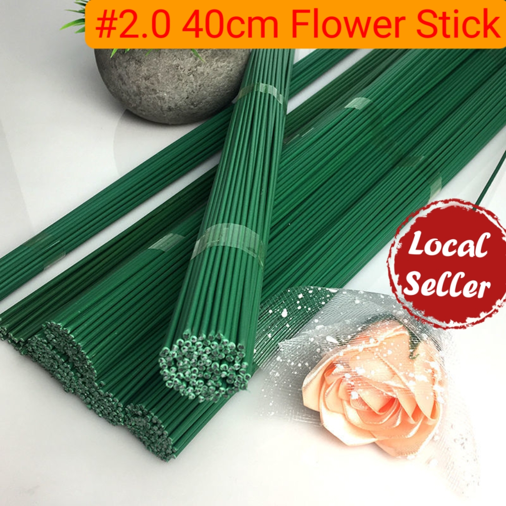 🇲🇾 Ready Stock 2.0mm*40cm Flower Stick Flower Stem Batang Bunga Tangkai ...