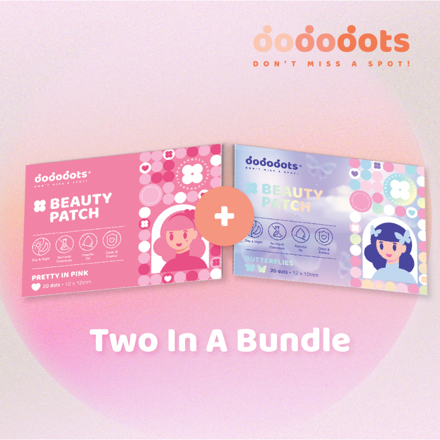 Dododots Beauty Patch|Pretty in Pink+Butterflies Bundle|2 Packs|Pimple ...