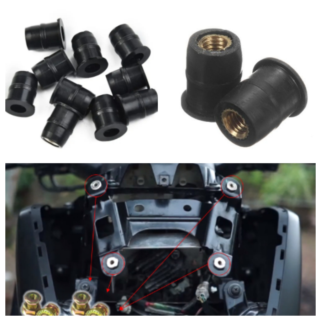 Screw visor universal WINDSHIELD SCREW BAUT ANTI JEBOL WELLNUT VISOR ...