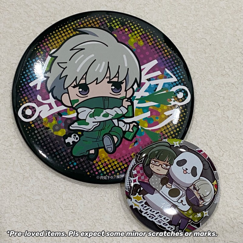 Pre-loved / Jujutsu Kaisen Toge Inumaki Maki Zenin Panda Badge Set ...
