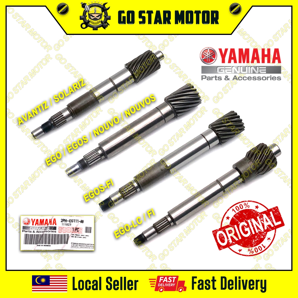 100% Original Primary Drive Gear Rear Pulley Shaft YAMAHA EGO EGOS NOUVO NOUVOS EGOSFI EGOLC ...