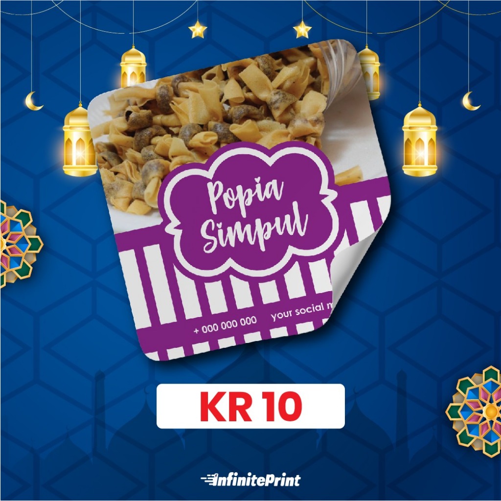 Kuih Raya Sticker Label Product - 3cm / 4cm / 5cm / 6cm / 7cm / 8cm ...