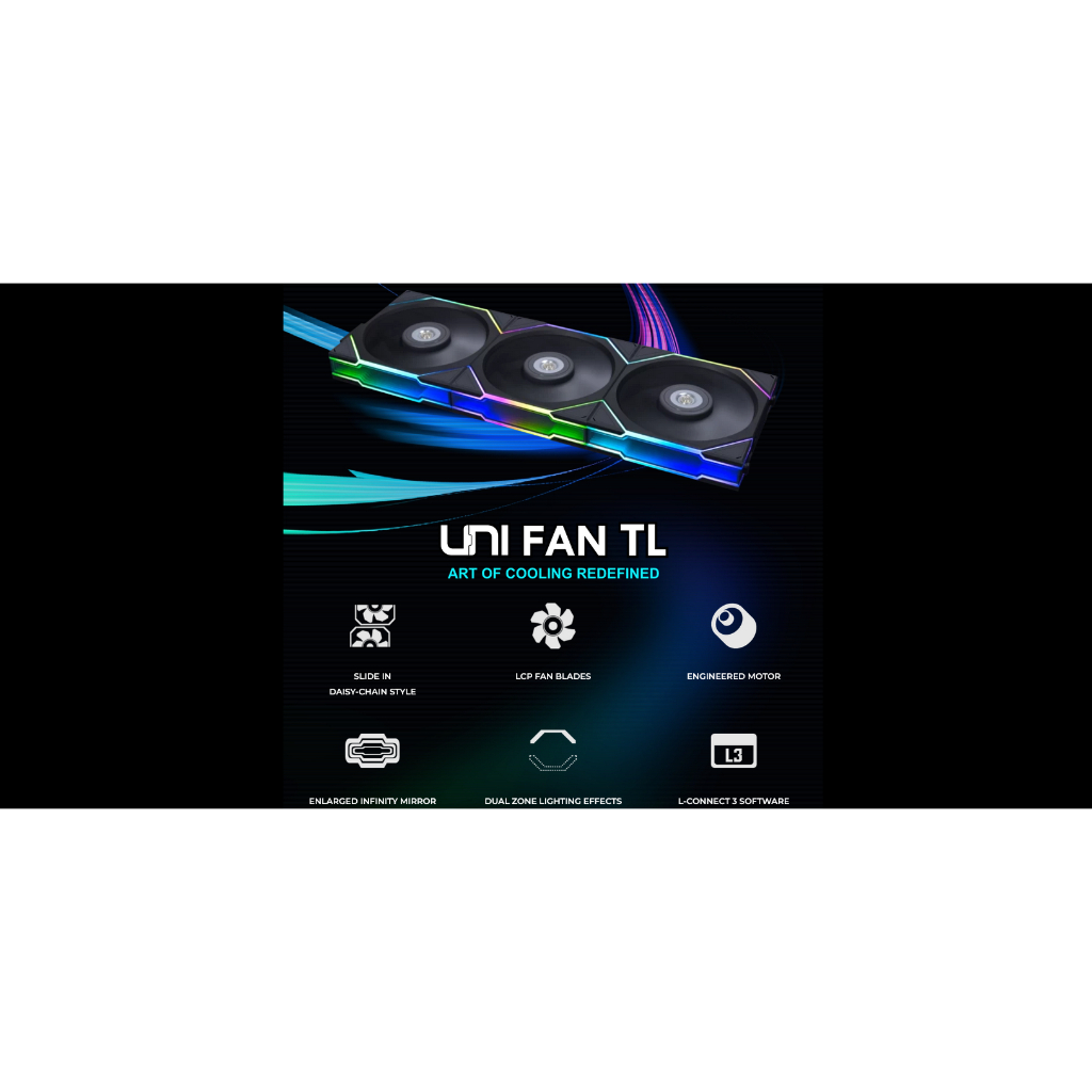 Lian Li UNIFAN Uni Fan TL120 TL 120&TL LCD 120&TL Wireless LCD Reverse ...