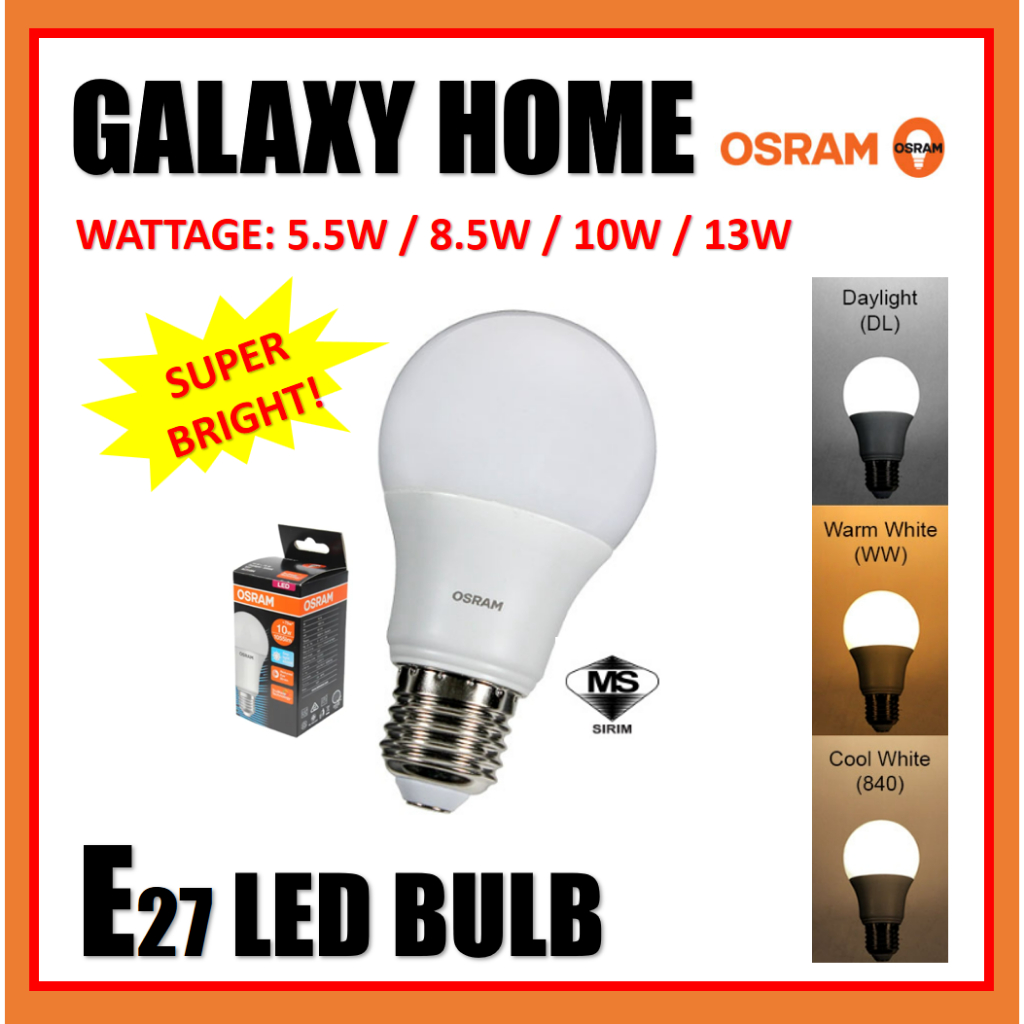 🔥Overstock Sales🔥 OSRAM LED BULB 5.5W / 8.5W / 10W / 13W A60 A70 LED Bulb E27 Energy Saving ...