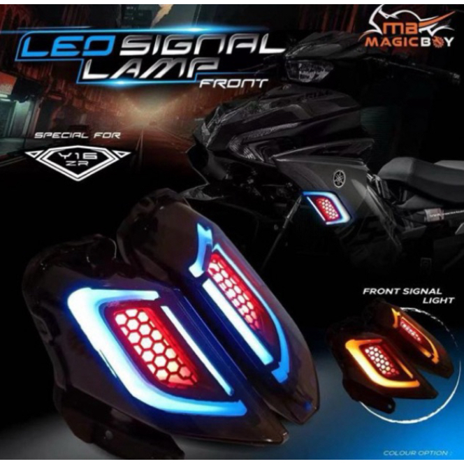 MAGIC BOY YAMAHA Y16 Y16ZR FRONT LED SIGNAL SET (BLUE /RED/WHITE ...