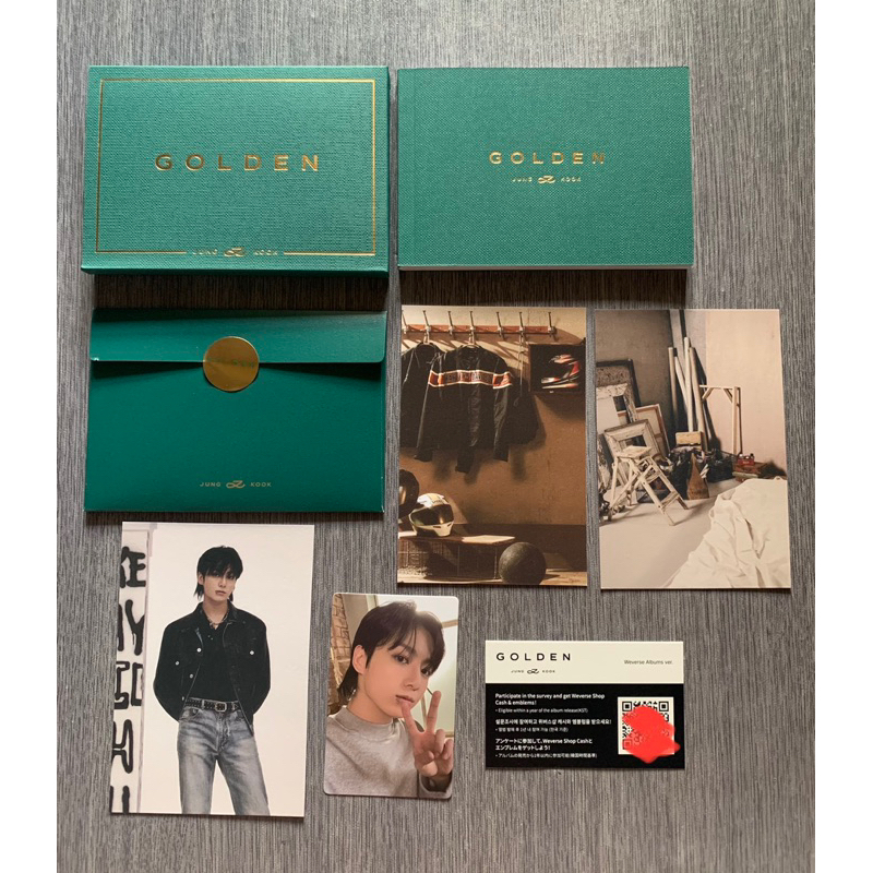 [OFFICIAL] BTS JUNGKOOK GOLDEN WEVERSE VERSION FULL SET UNSEALED ...
