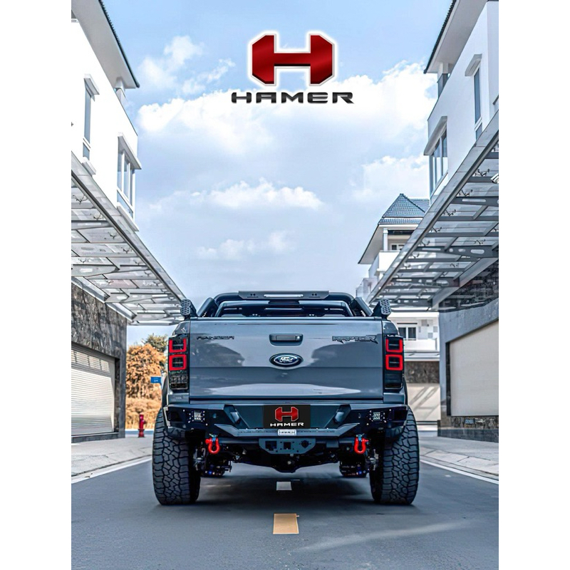 Ford Ranger T6 T7 T8 Raptor Hamer Nova Series Rear Bull bar Bumper ...