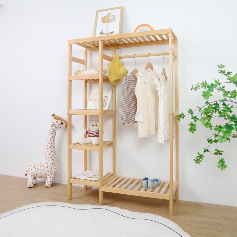 Children's Room Open Wardrobe Bedroom Simple Coat Rack Hanging Clothes ...