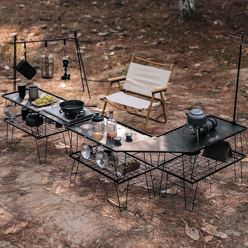 IGT table Multipurpose High Quality Camping Black Steel Table Stacking ...