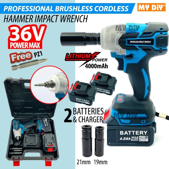 PROFESSIONAL BRUSHLESS CORDLESS IMPACT WRENCH 36V CORDLESS HAMMER ...