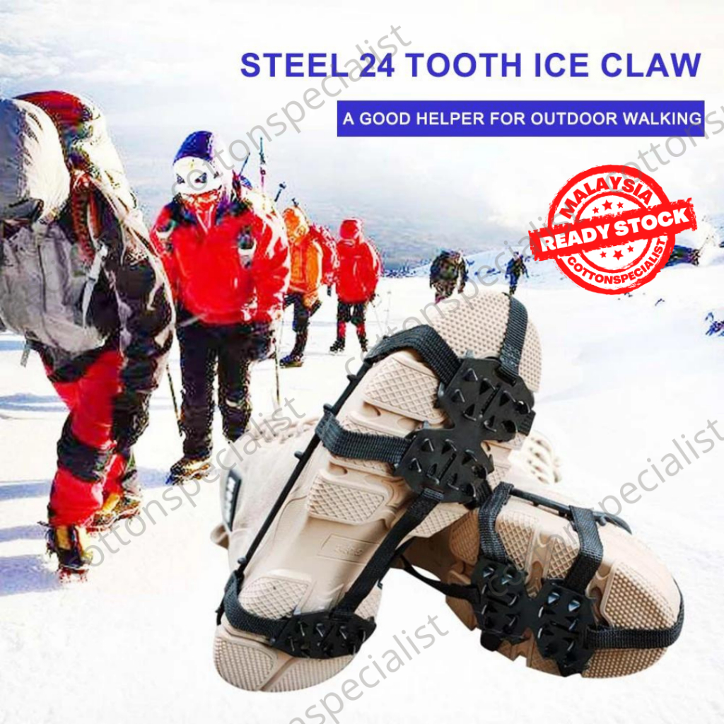 [ READY STOCK ] 24 Teeth Ice Spike Grips Cleats Ice Gripper Anti Slip ...