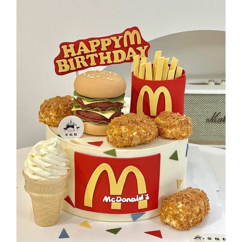 Fast Food McD KFC Cake Topper Fried Chicken Cake Topper Burger Cake ...