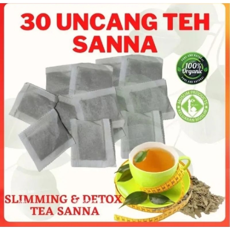 Borong 30 Uncang Original Daun Senna Uncang | Original Sanna Tea |Teh ...