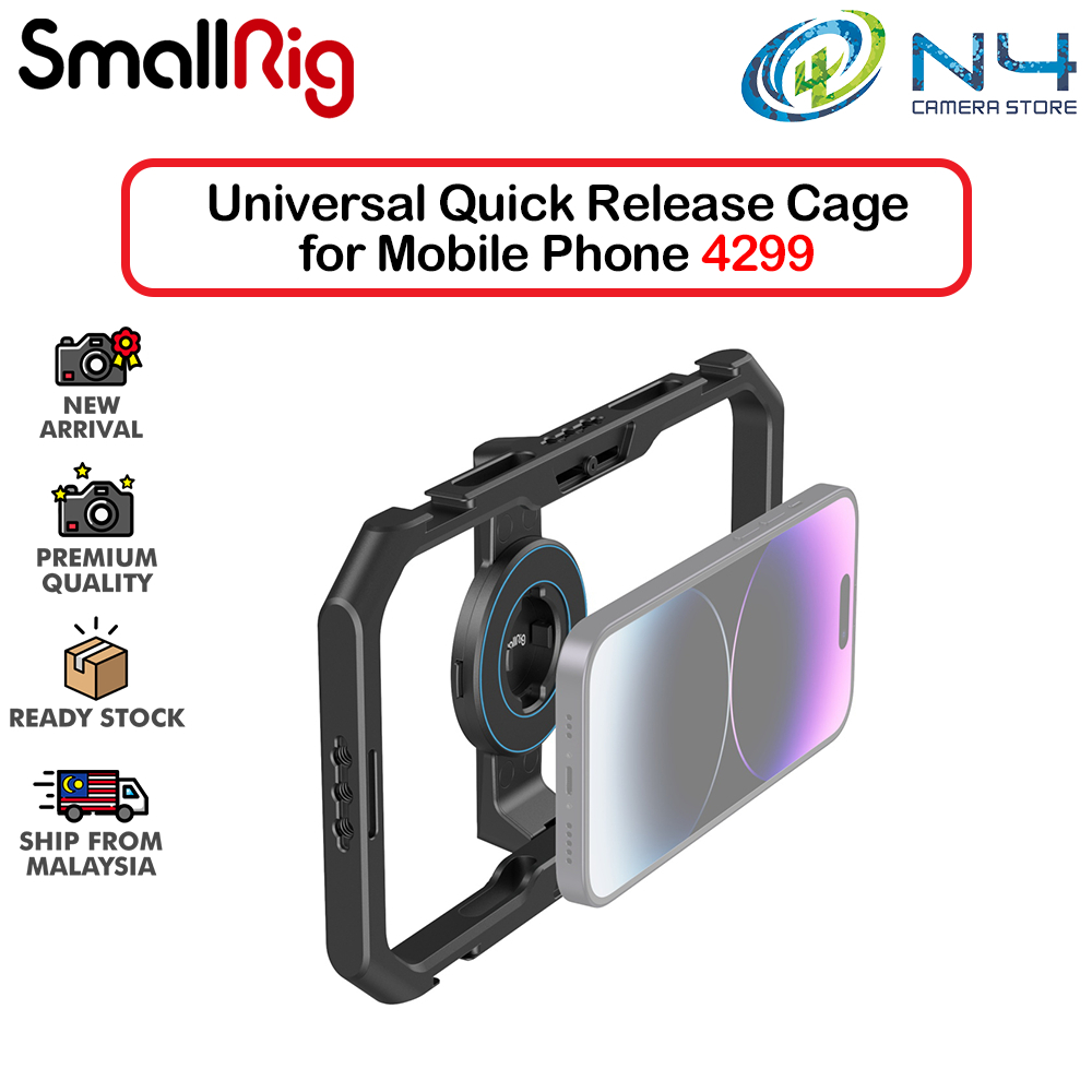 SmallRig 4299 Universal Quick Release Phone Cage Aluminium Alloy ...