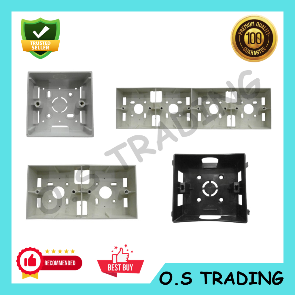 PVC 3X3 SURFACE NUT SWITCH BOX PLUG COVER ELECTRICAL BASE surface mounted junction box SUIS ...