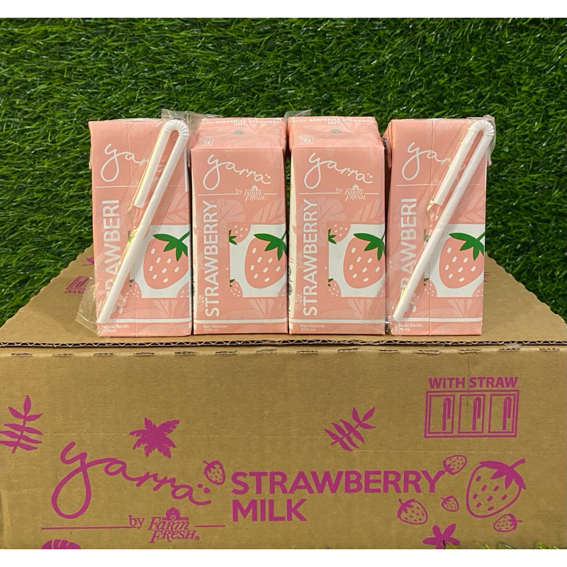 🔥YBFF🔥 Yarra by Farm Fresh Strawberry Milk 200ml | Shopee Malaysia