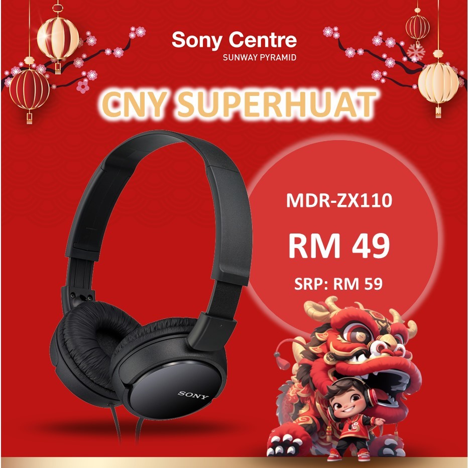 Sony MDR-ZX110 Headphones ZX110 | Shopee Malaysia