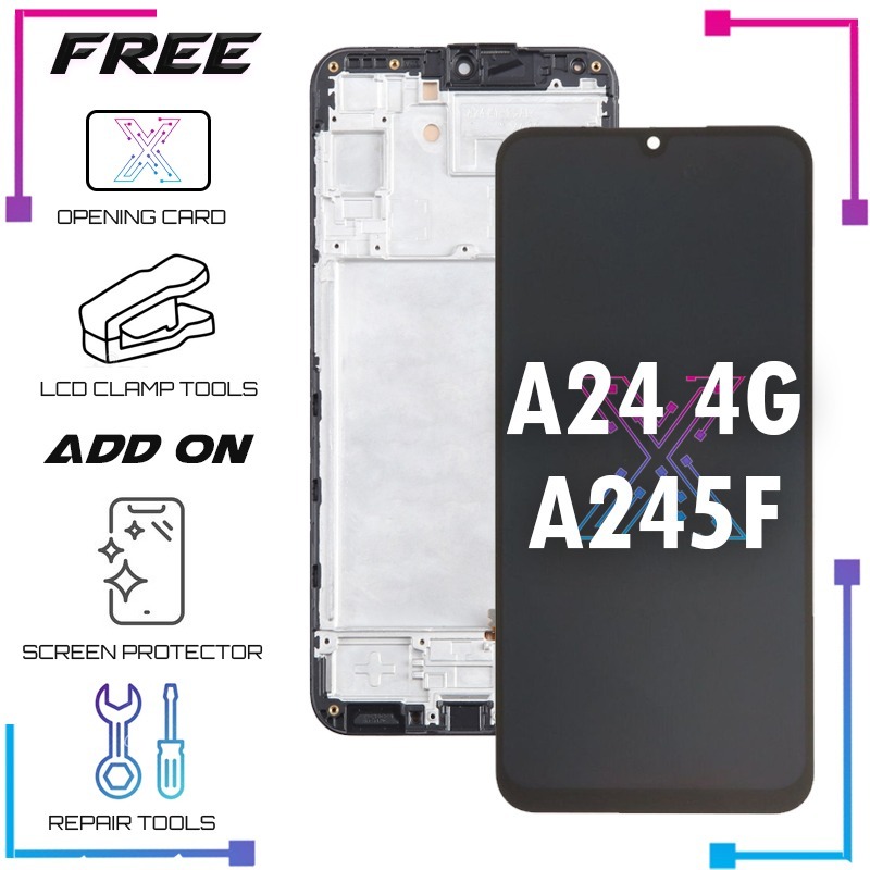 LCD SCREEN DISPLAY WITH FRAME FOR SAMSUNG A24 4G / A245F | Shopee Malaysia