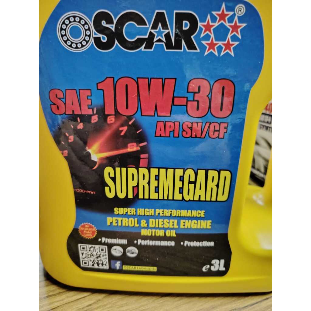 OSCAR ENGINE OIL API SN/CF SAE 10W/30 (3 LITRE) | Shopee Malaysia