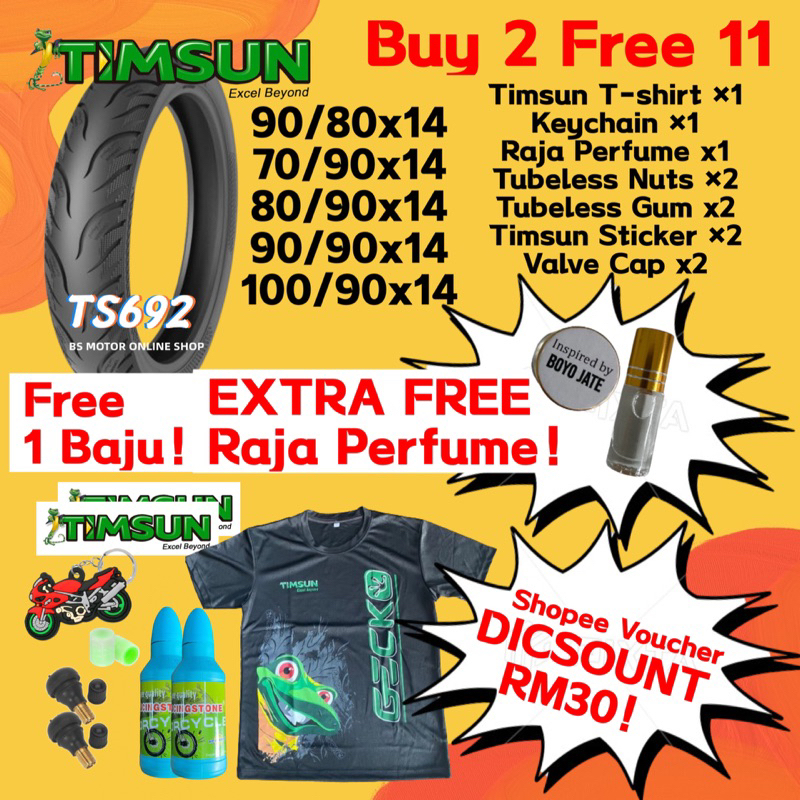 🇲🇾 Free Gifts + RM30 OFF 🔥 Timsun Tayar Motor TS692 Tahun 2023 ...