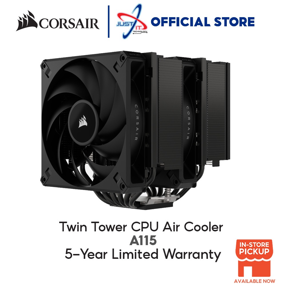 CORSAIR A115 Twin Tower CPU Air Cooler - (CT-9010011-WW) | Shopee Malaysia
