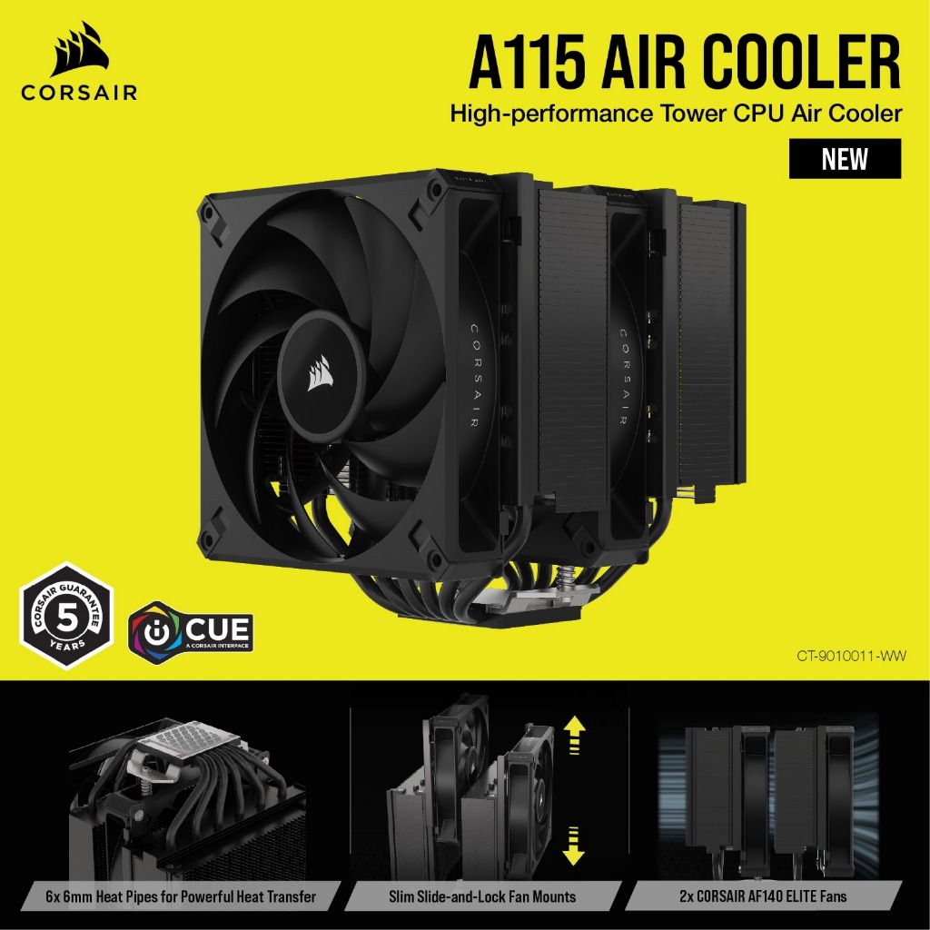 # CORSAIR A115 High-Performance Tower CPU Air Cooler # LGA 1700 / AM5 ...