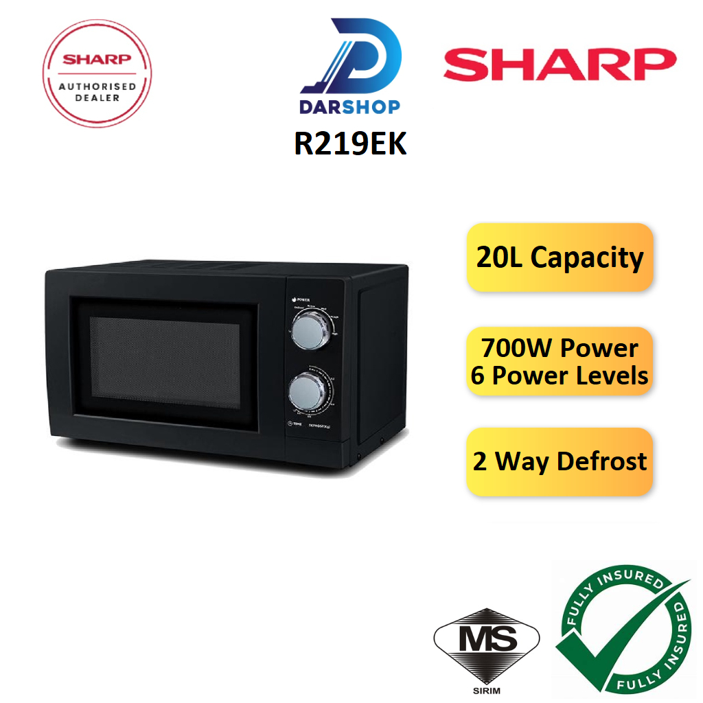 Sharp Solo Microwave Oven 20L With 2 Way Defrost 700W Easy Clean ...