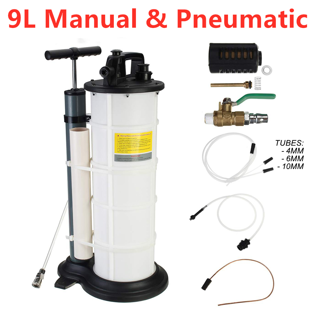 (Manual/Pneumatic) 7L / 9L Engine Oil Fuel Extractor Pump Suction Vacuum Petrol Fluid Transfer ...