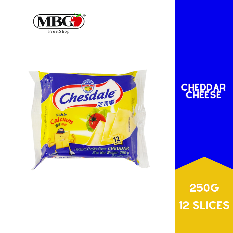 Chesdale Cheddar Cheese 12 Slices (250g) (😊Postage Available All Over ...