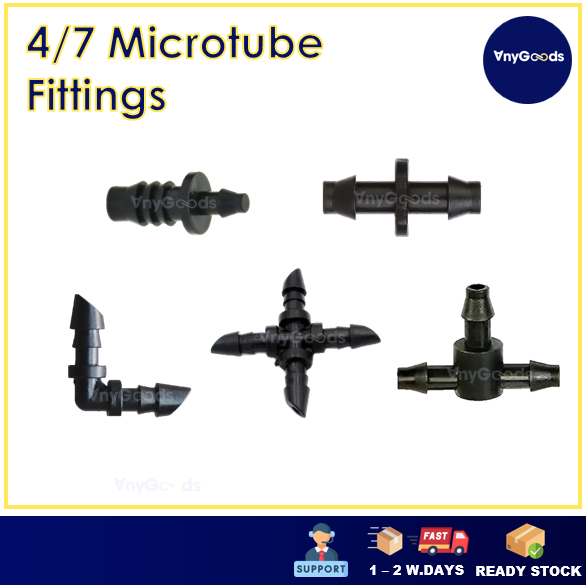 AnyGoods 4/7mm Microtube Fittings Accessories Fertigation Irrigation ...