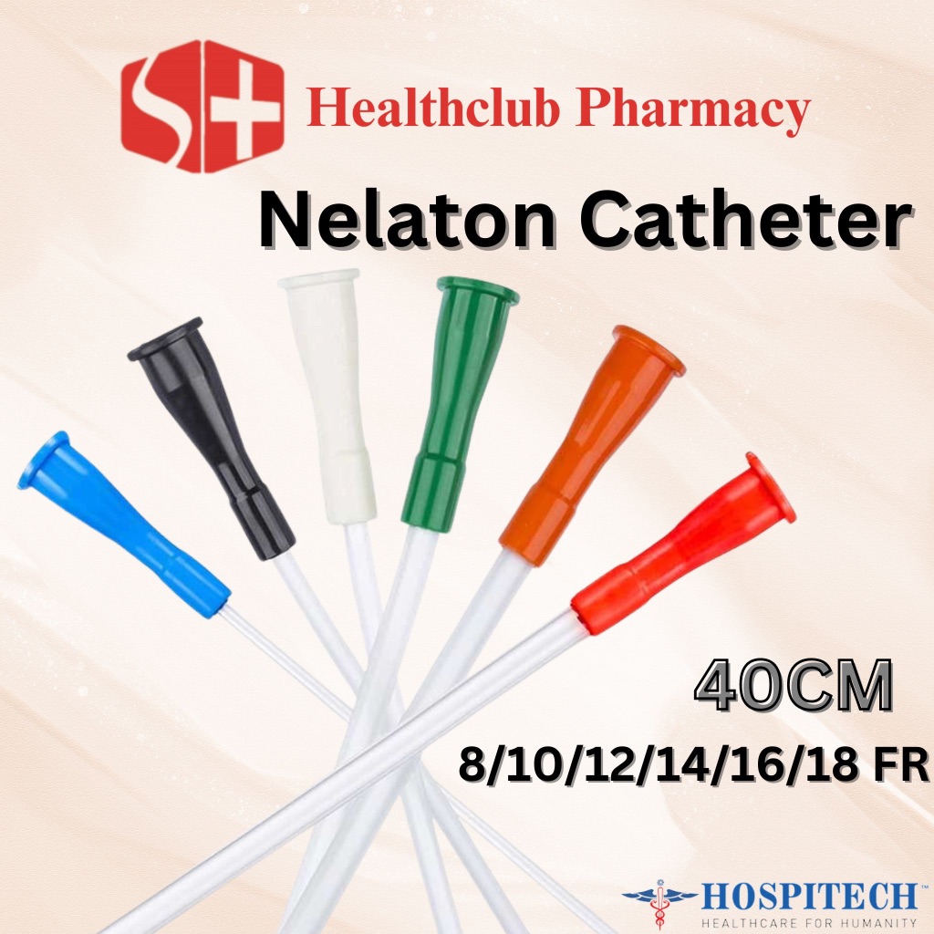 HOSPITECH Nelaton Catheter Urine Catheter 8/10/12/14/16/18FR (MADE IN ...
