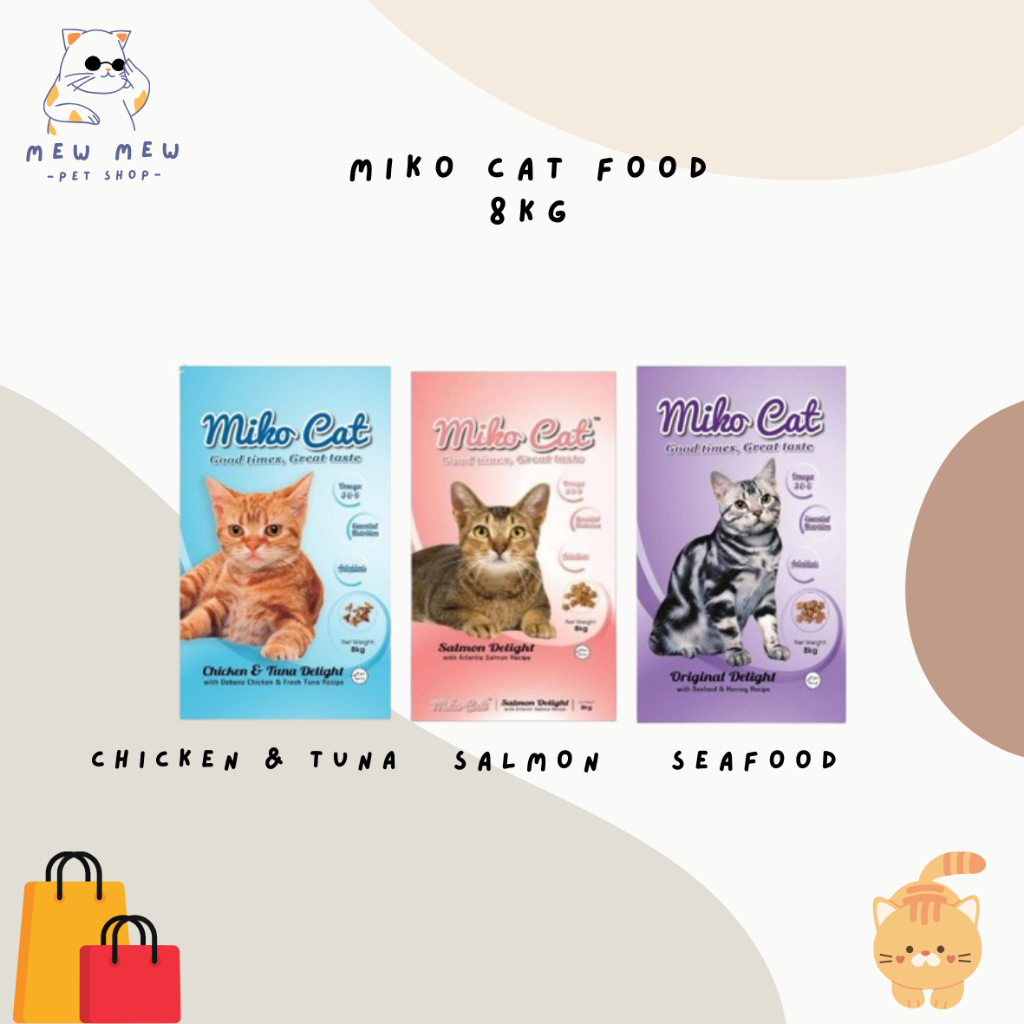 Miko Cat Food 8KG Dry Food - Chk Tuna / Seafood / Salmon | Shopee Malaysia