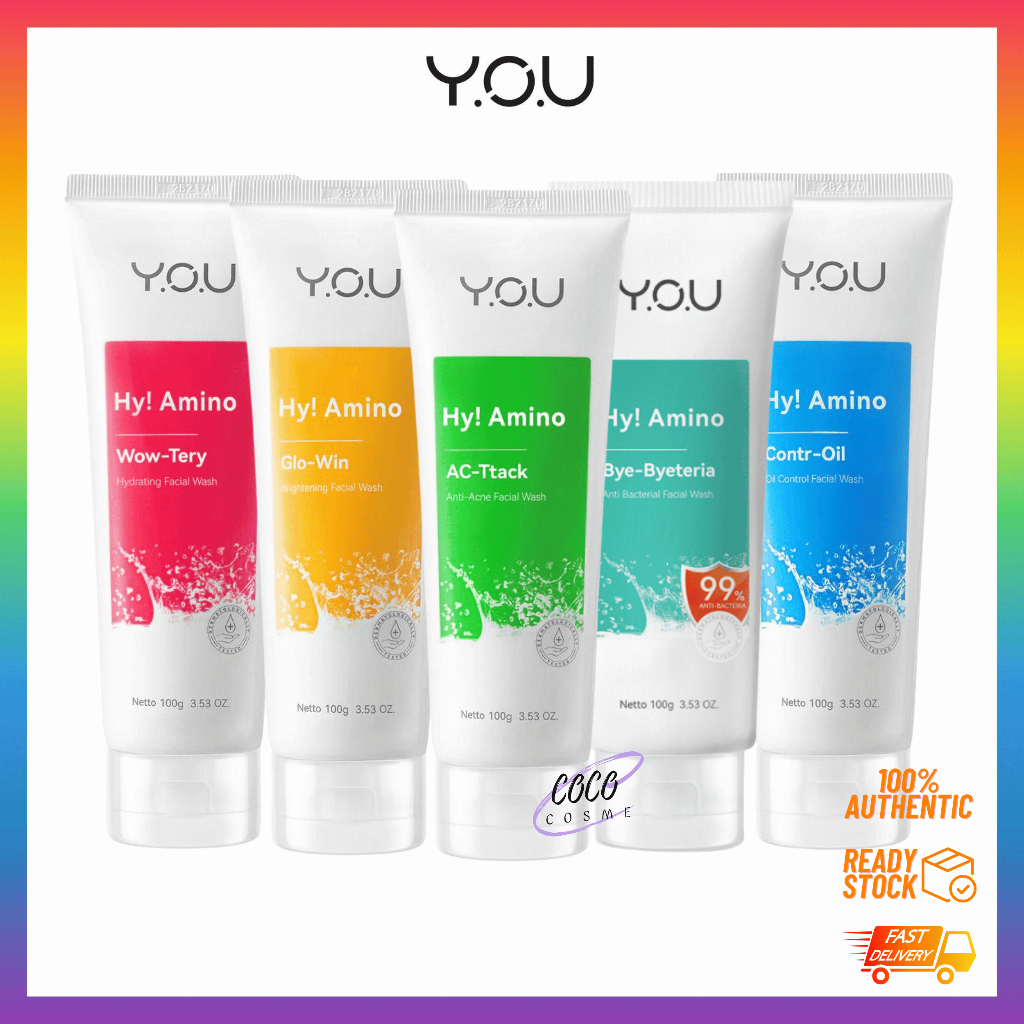 YOU Hy! Amino Facial Wash Anti Acne / Hydrating / Brightening / Oil ...