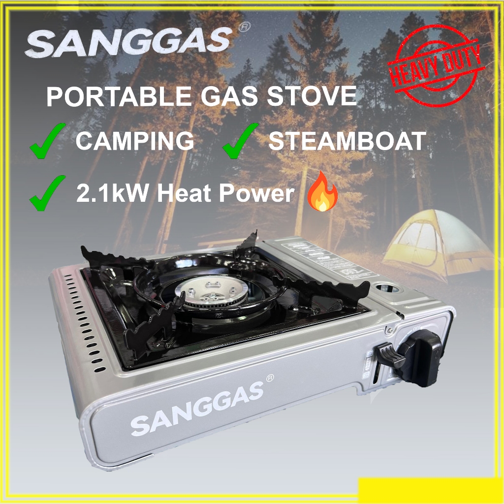 SANGGAS Portable Gas Stove | Heat Power 2.1kW | Steamboat Camping ...