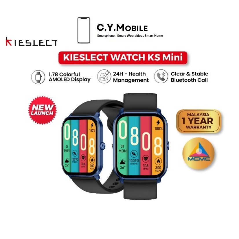 KIESLECT KS MINI Smartwatch 60 Sports Mode/SpO2/Sleep Monitoring/Heart ...