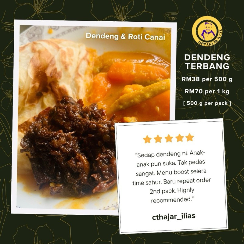 Dendeng Terbang (1kg) RTE - Rendang Daging Dendeng Homemade | Shopee ...