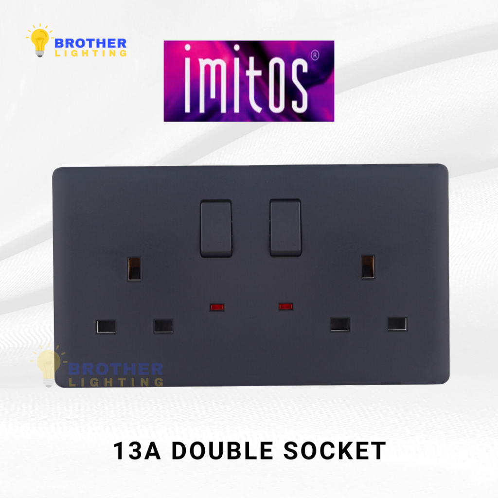 [SIRIM] Black imitos BR Series Switch Suis Socket Wall Switches Slim ...
